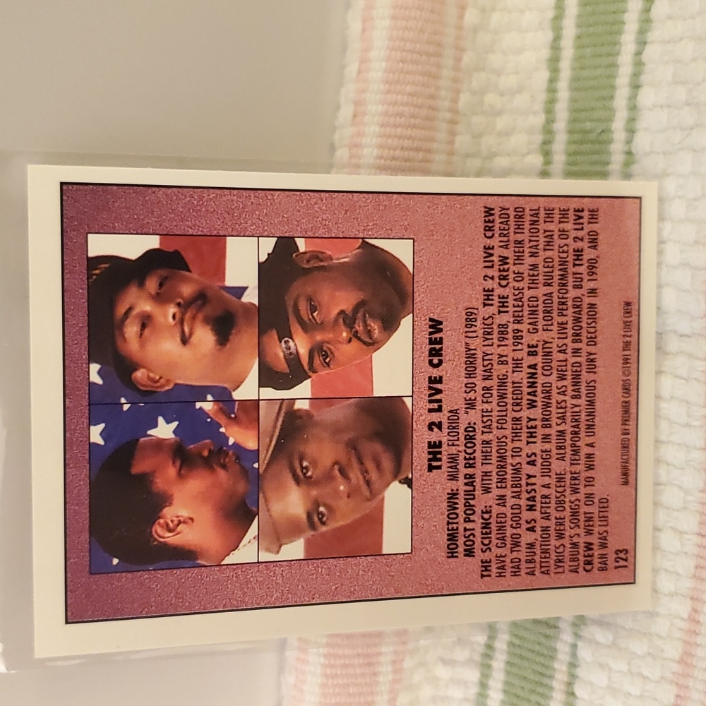 1991 Rap Pack 2 Live Crew Card - Gem